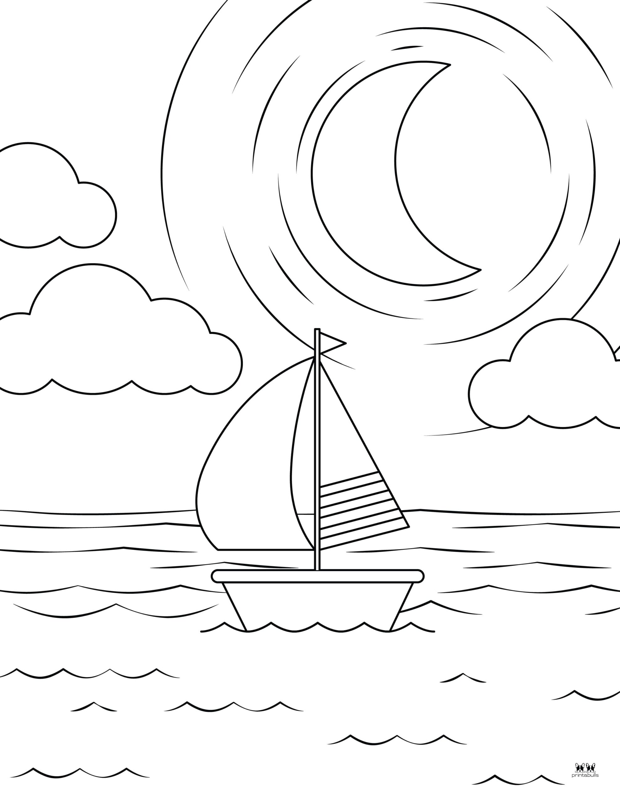 Moon Coloring Pages & Templates - 39 Pages | Printabulls