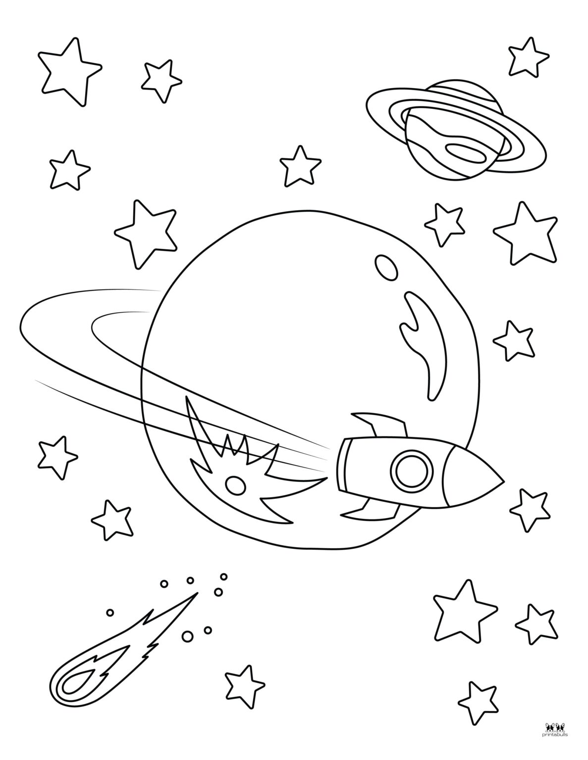 Moon Coloring Pages & Templates - 39 Pages | Printabulls