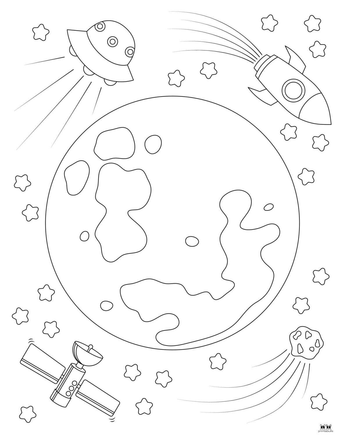 Moon Coloring Pages & Templates - 39 Pages | Printabulls