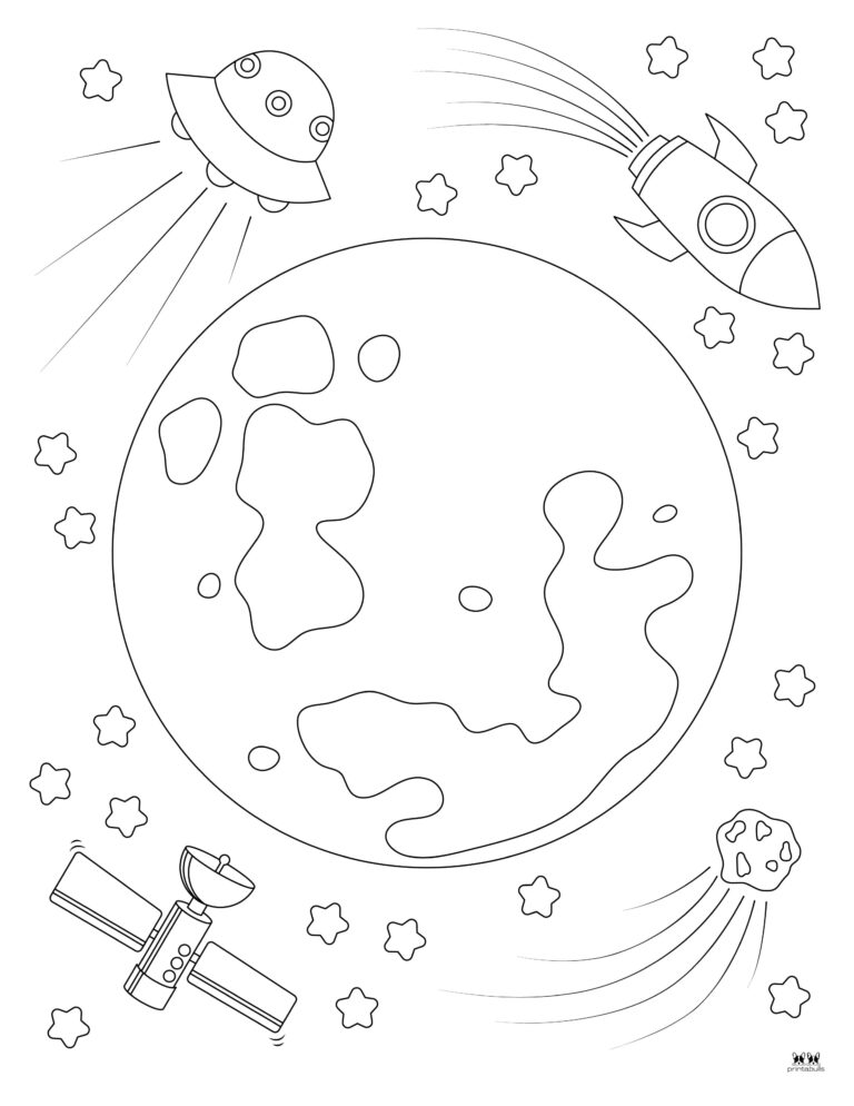 Moon Coloring Pages & Templates - 39 Pages | Printabulls