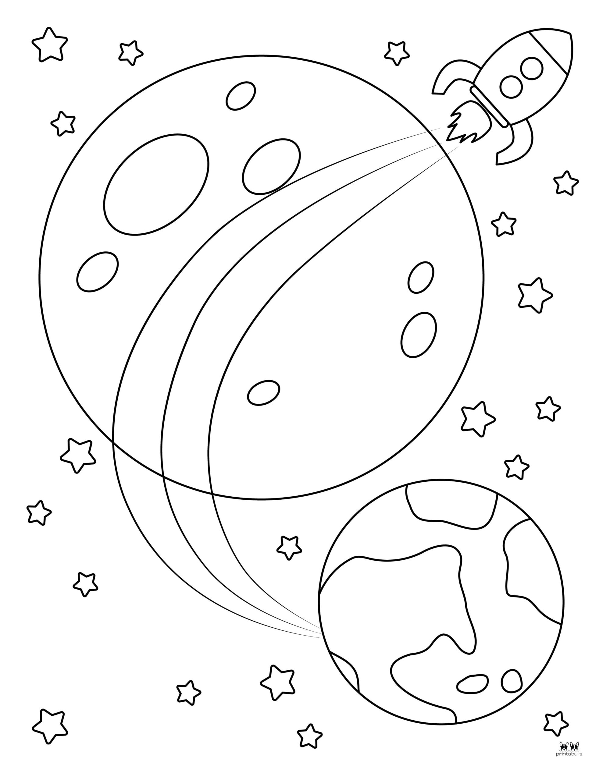 Moon Coloring Pages & Templates - 39 Pages | Printabulls