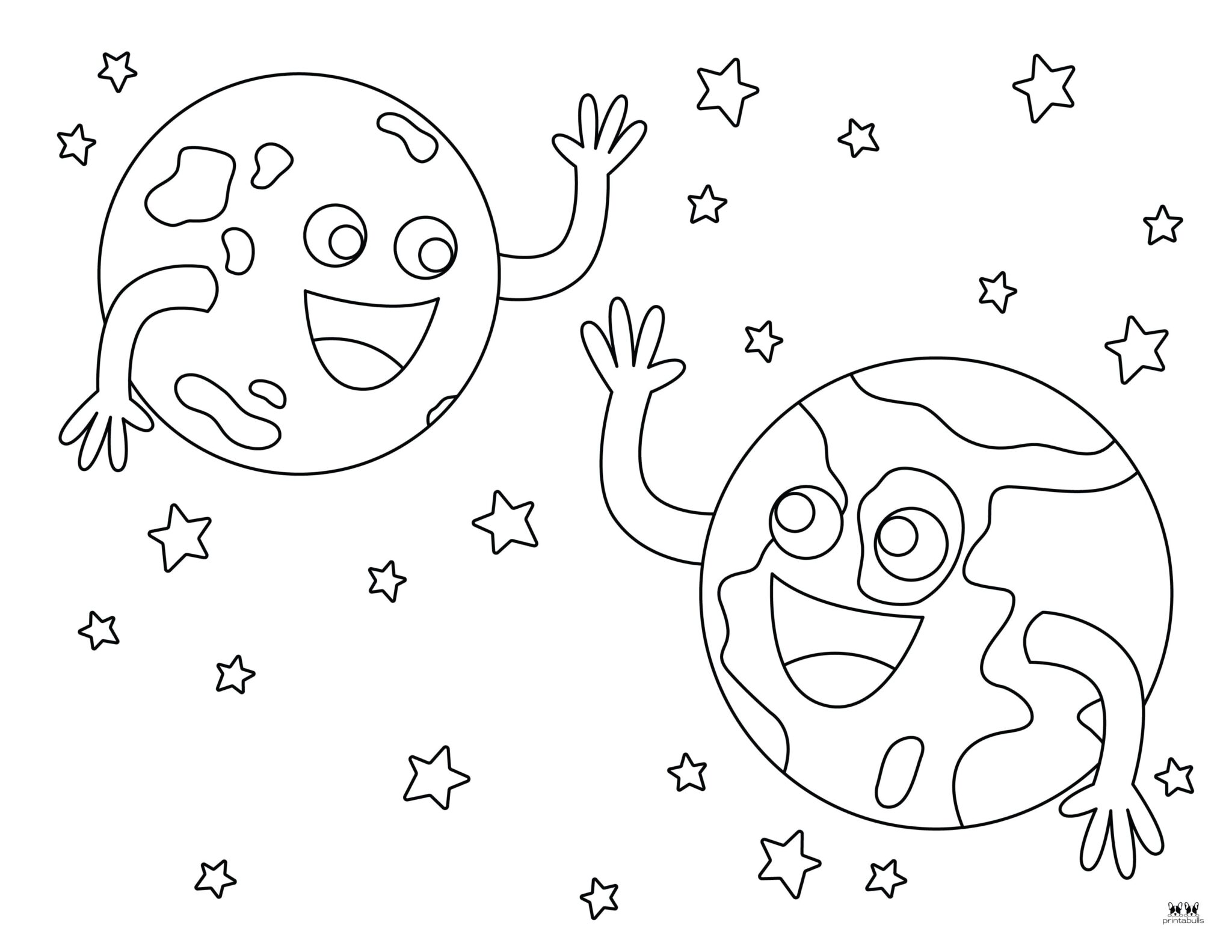 Moon Coloring Pages & Templates - 39 Pages | Printabulls