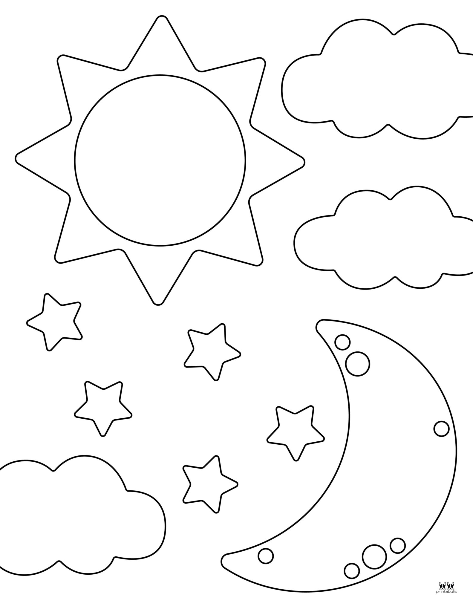 Moon Coloring Pages & Templates - 39 Pages | Printabulls