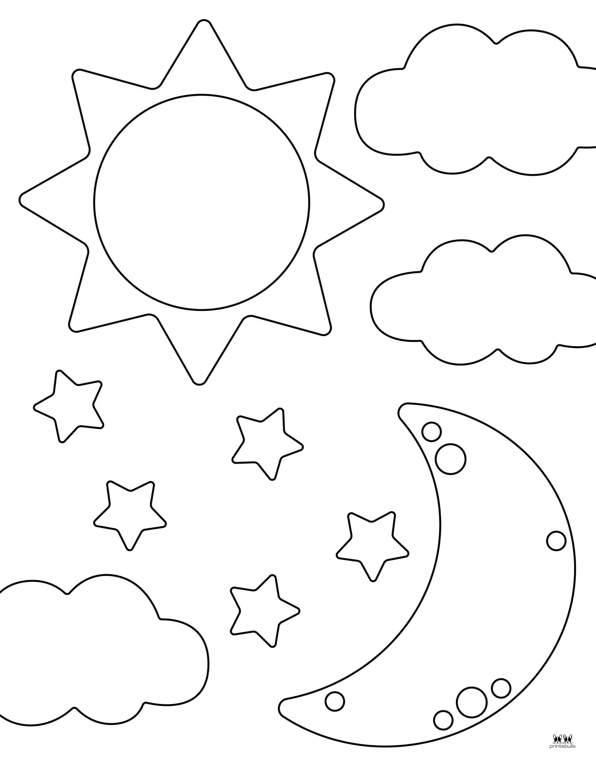 Moon Coloring Pages & Templates - 39 Pages | Printabulls