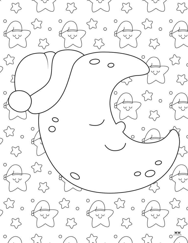 Moon Coloring Pages & Templates - 39 Pages | Printabulls