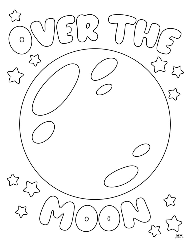 Moon Coloring Pages & Templates - 39 Pages | Printabulls