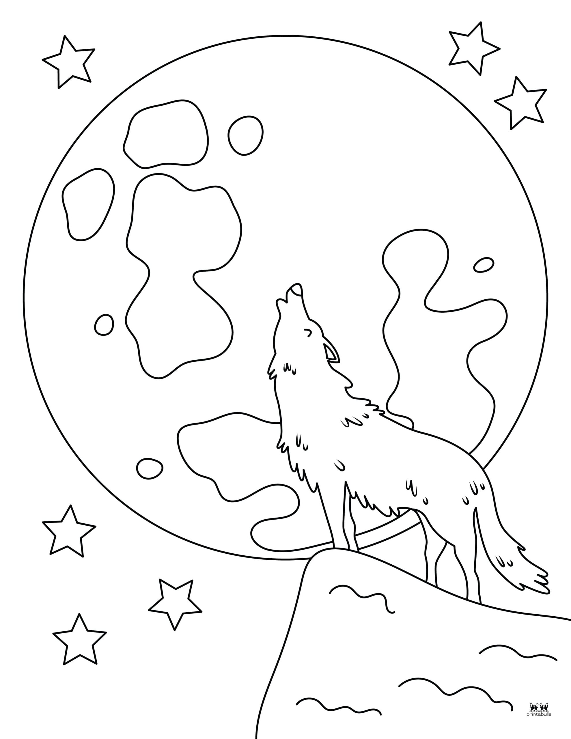 Moon Coloring Pages & Templates - 39 Pages | Printabulls