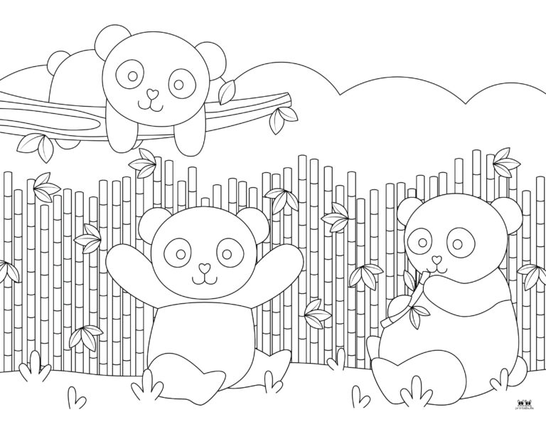 Panda Coloring Pages - 25 FREE Printables - PrintaBulk