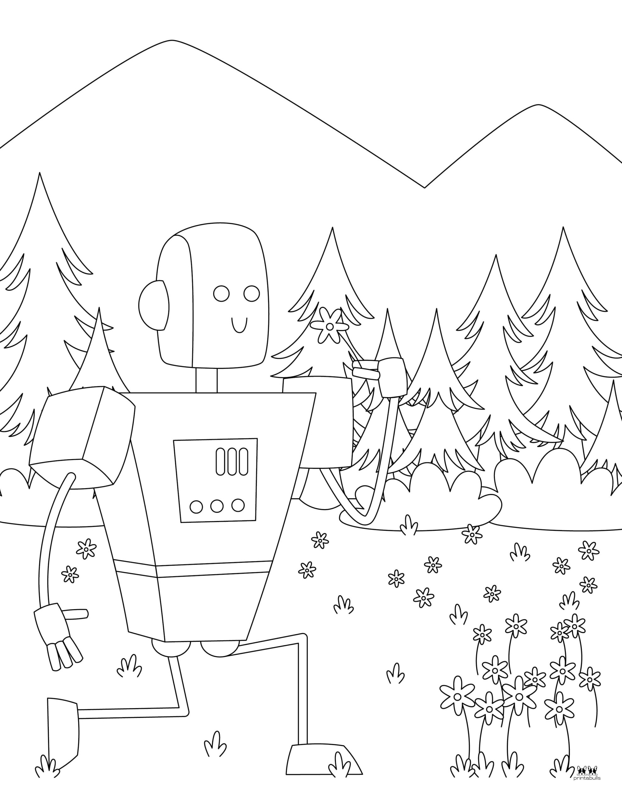 Robot Coloring Pages - 26 FREE Printables | Printabulls