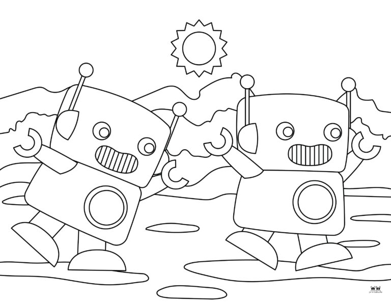 Robot Coloring Pages - 26 FREE Printables | Printabulls