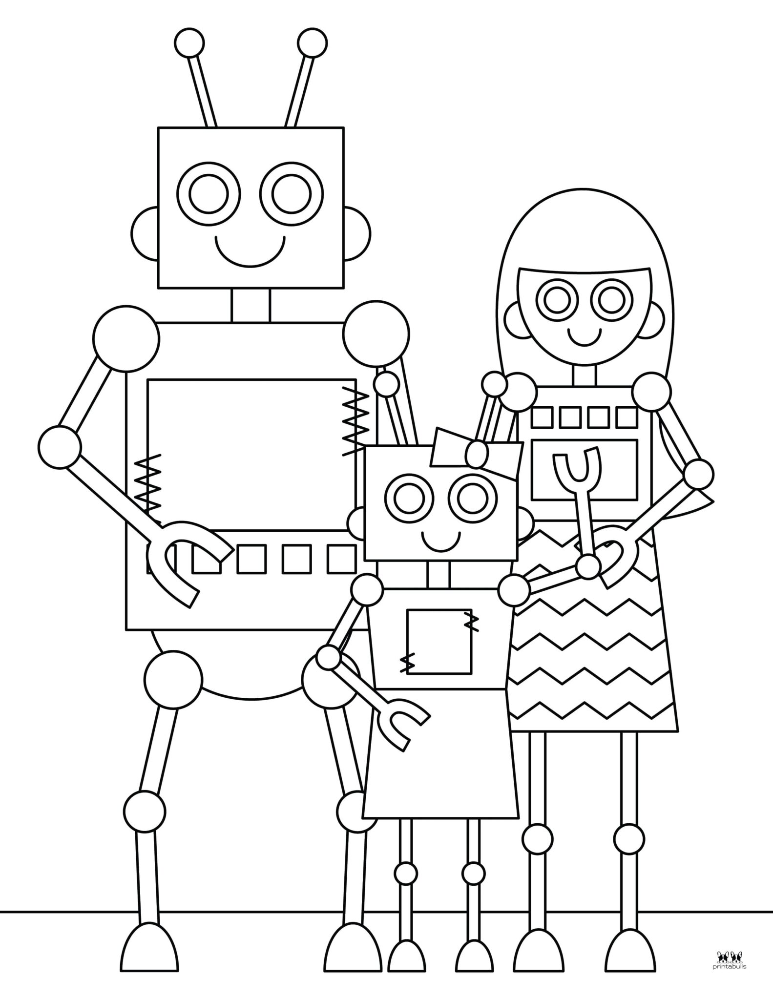 Robot Coloring Pages - 26 FREE Printables | Printabulls