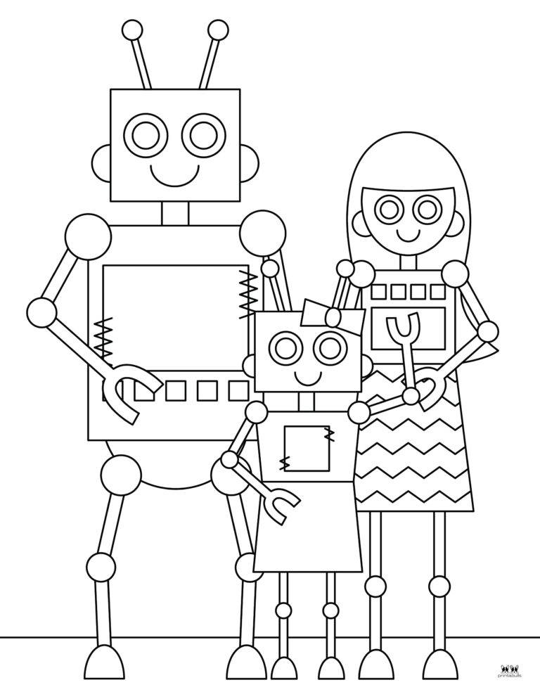Robot Coloring Pages - 26 FREE Printables | Printabulls
