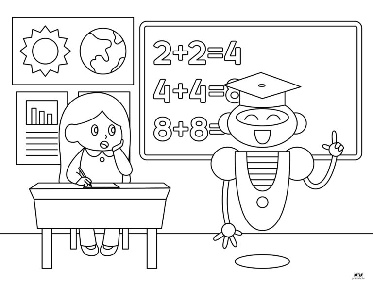 Robot Coloring Pages - 26 FREE Printables | Printabulls