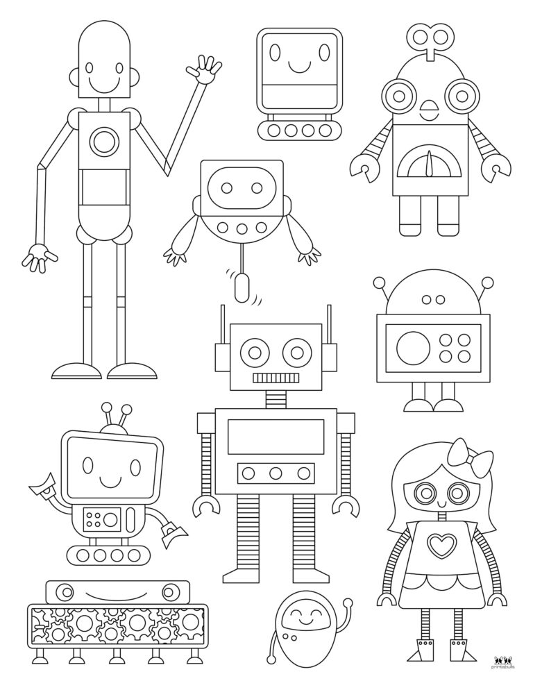 Robot Coloring Pages - 26 FREE Printables | Printabulls