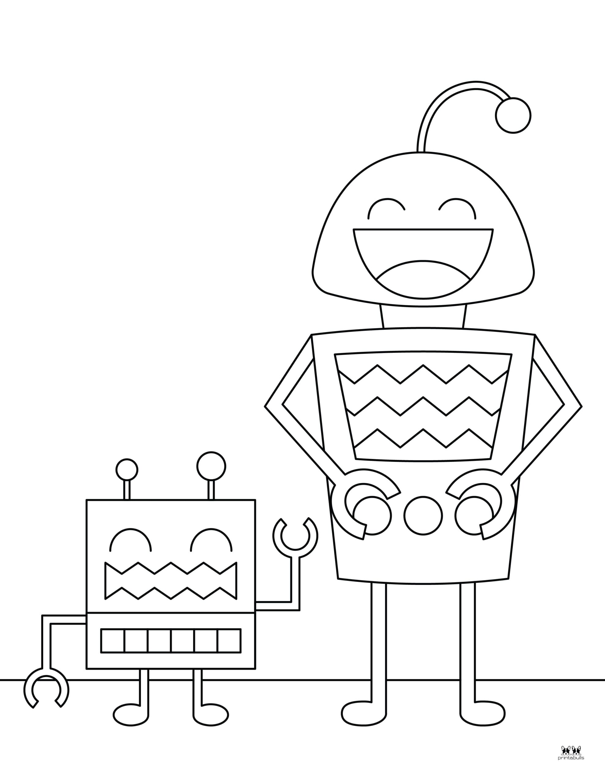 Robot Coloring Pages - 26 FREE Printables | Printabulls