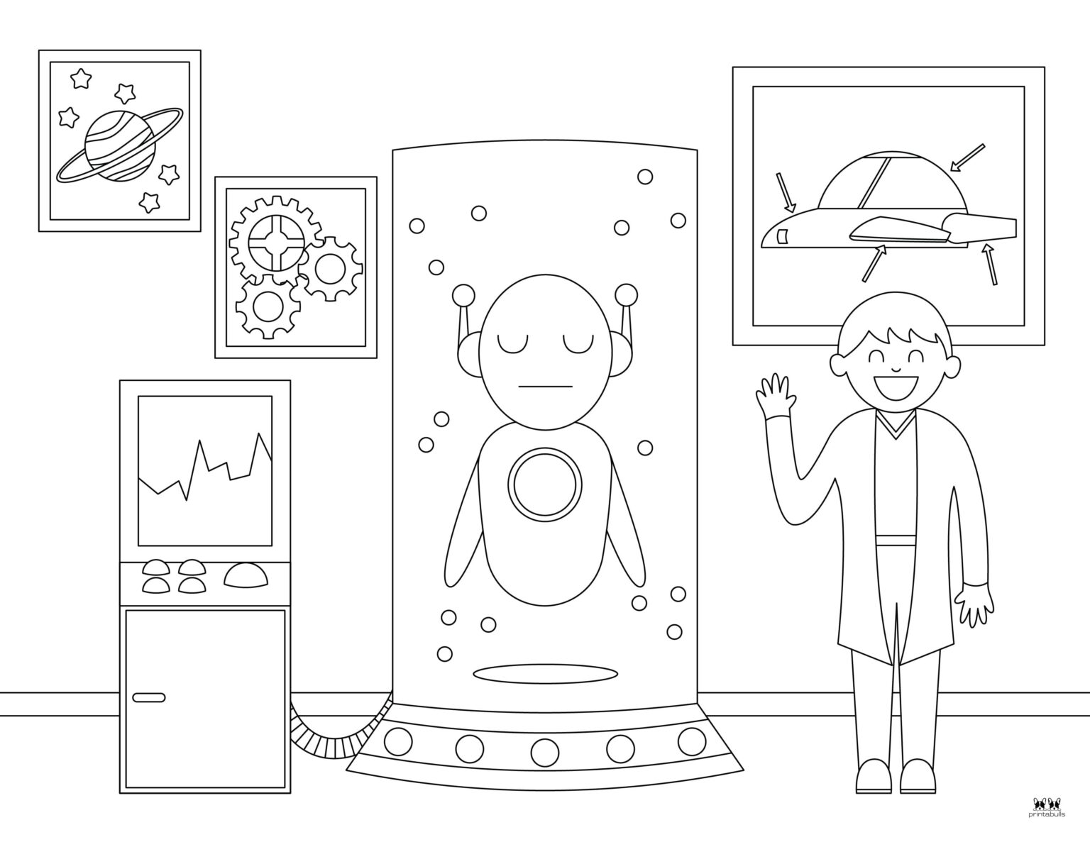 Robot Coloring Pages - 26 FREE Printables | Printabulls