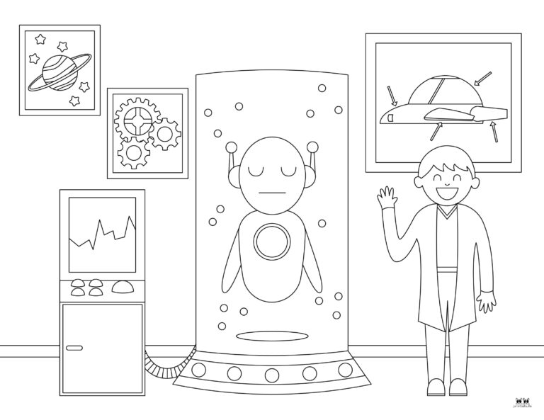 Robot Coloring Pages - 26 FREE Printables | Printabulls