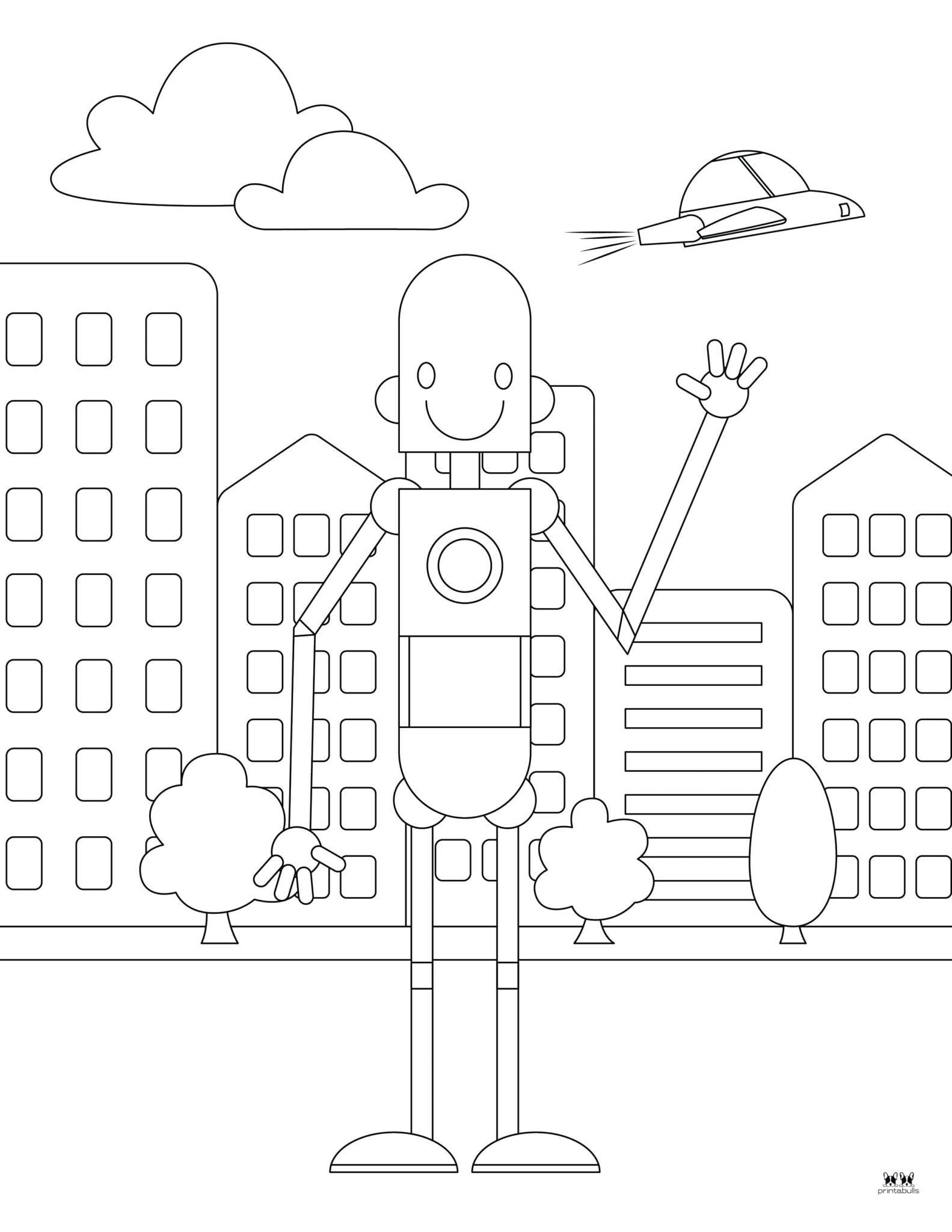 Robot Coloring Pages - 26 FREE Printables - PrintaBulk