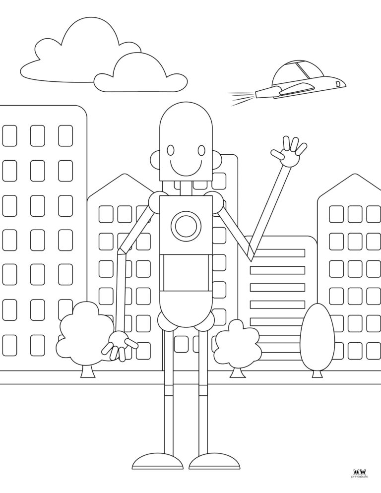 Robot Coloring Pages - 26 FREE Printables | Printabulls