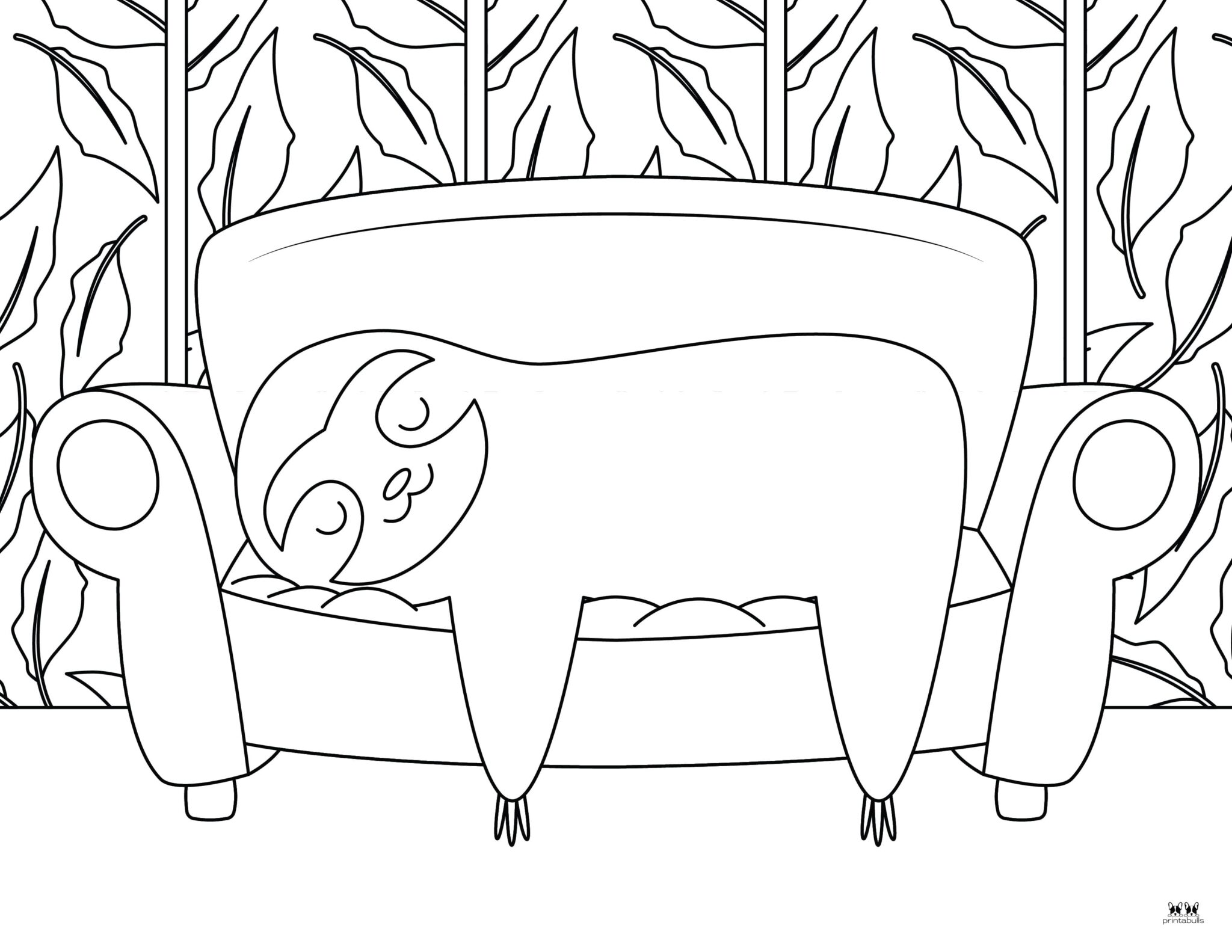 Sloth Coloring Pages - 25 FREE Printables | Printabulls