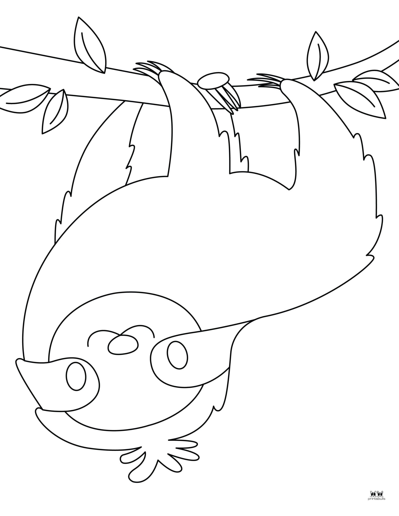 Sloth Coloring Pages - 25 FREE Printables | Printabulls