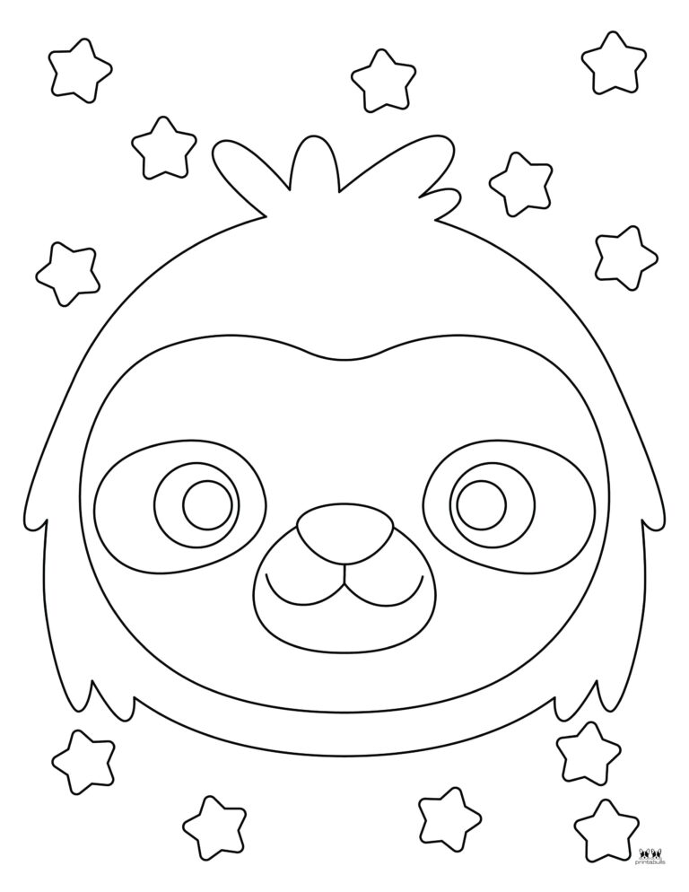 Sloth Coloring Pages - 25 FREE Printables | Printabulls