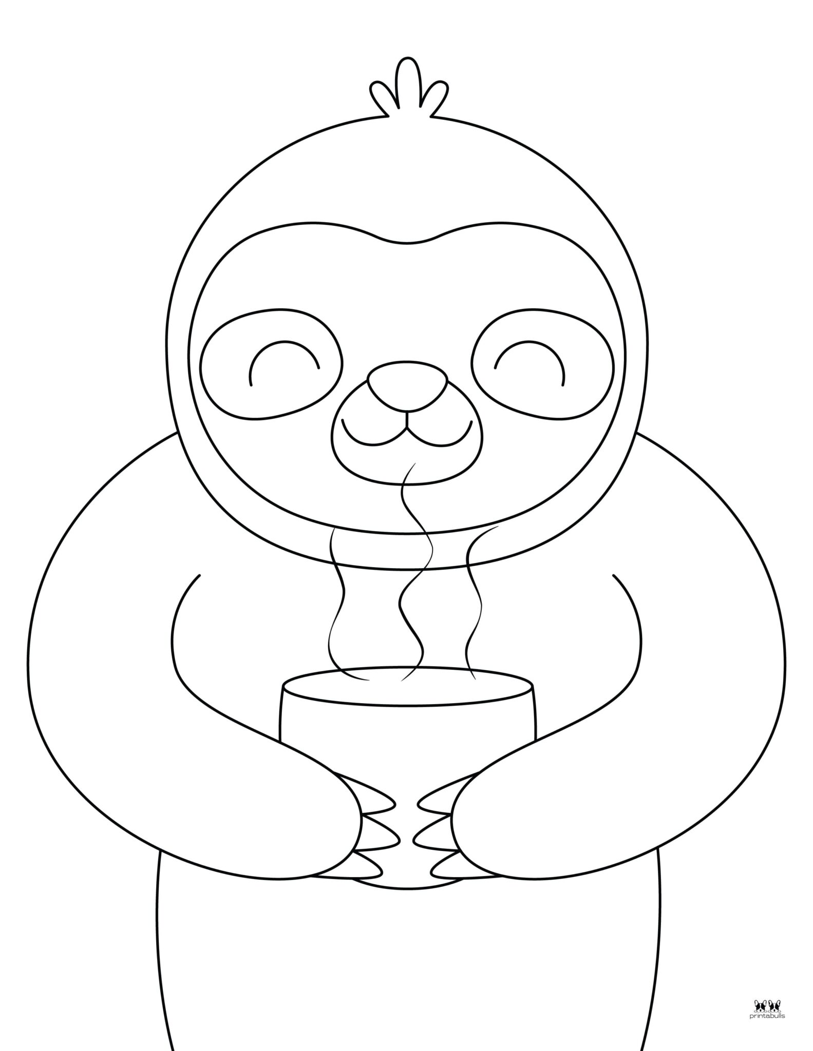 Sloth Coloring Pages - 25 FREE Printables | Printabulls