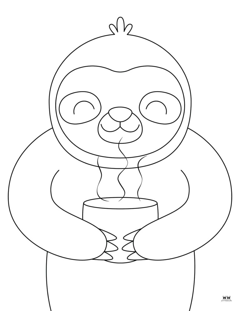 Sloth Coloring Pages - 25 FREE Printables | Printabulls