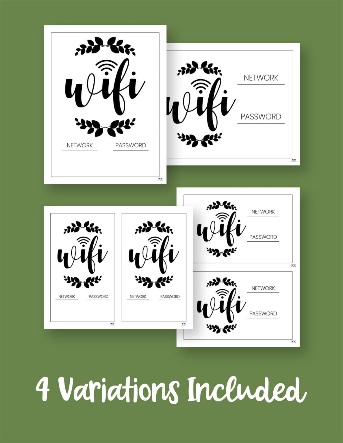 Free Wifi Password Signs - 25 Free Designs | Printabulls