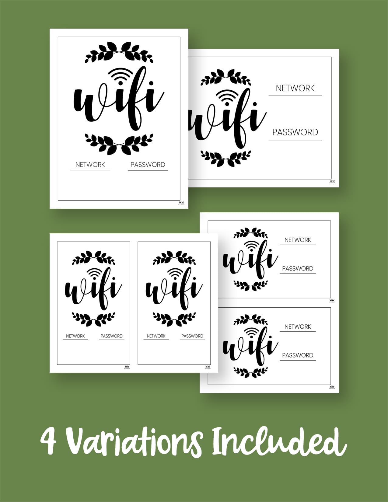 Free Wifi Password Signs - 25 Free Designs | Printabulls