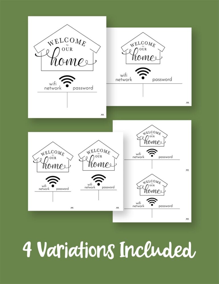 Free Wifi Password Signs - 25 Free Designs | Printabulls