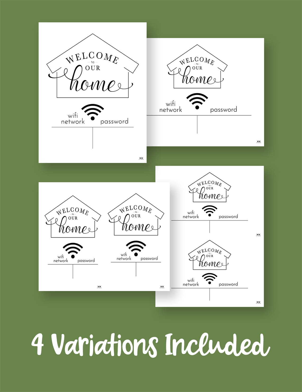Free Wifi Password Signs - 25 Free Designs | Printabulls