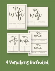 Free Wifi Password Signs - 25 Free Designs | Printabulls