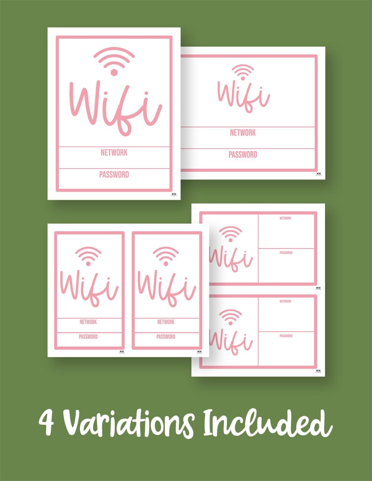 Free Wifi Password Signs - 25 Free Designs | Printabulls