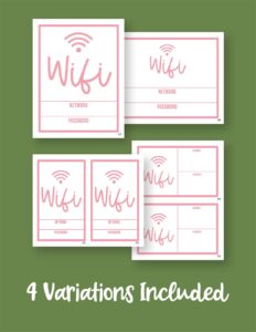 Free Wifi Password Signs - 25 Free Designs | Printabulls