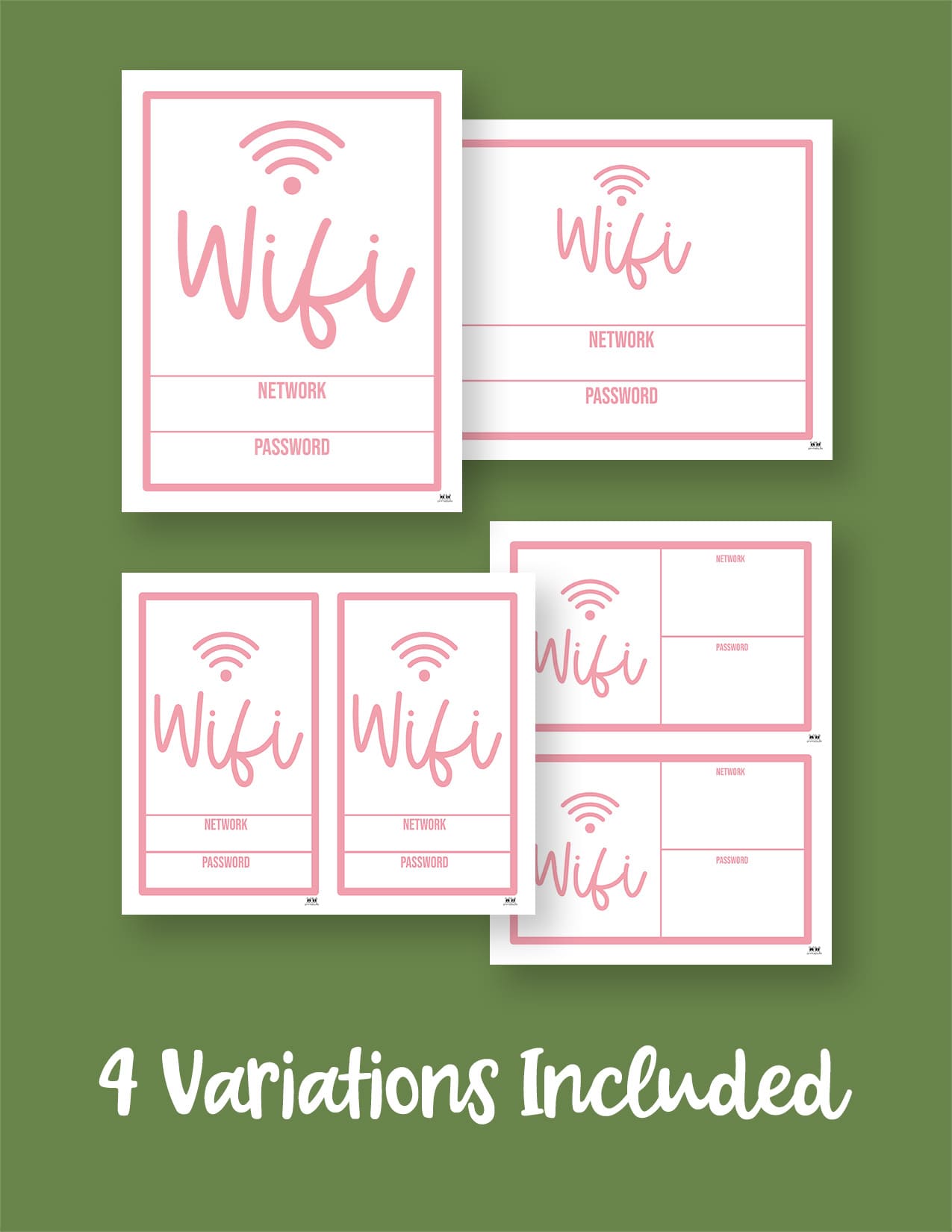 Free Wifi Password Signs - 25 Free Designs | Printabulls