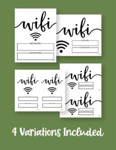 Free Wifi Password Signs - 25 Free Designs | Printabulls