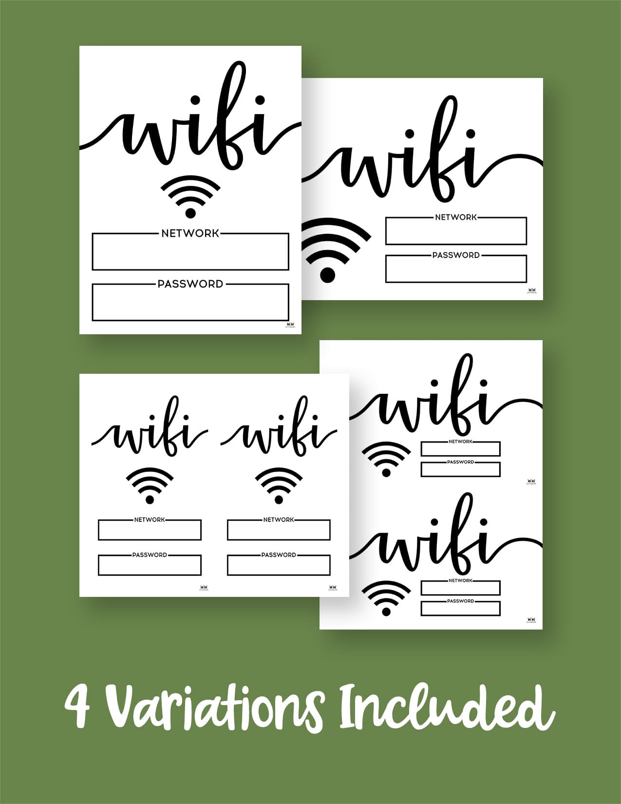 Free Wifi Password Signs - 25 Free Designs | Printabulls