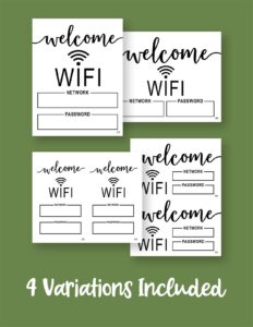 Free Wifi Password Signs - 25 Free Designs - PrintaBulk