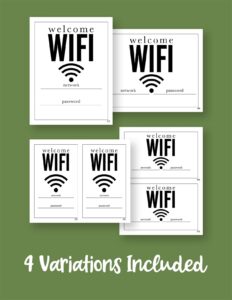 Free Wifi Password Signs - 25 Free Designs | Printabulls
