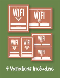Free Wifi Password Signs - 25 Free Designs | Printabulls