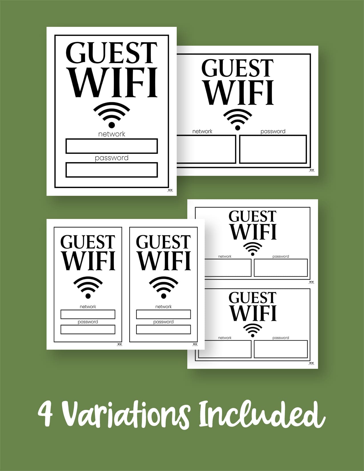 Free Wifi Password Signs - 25 Free Designs | Printabulls
