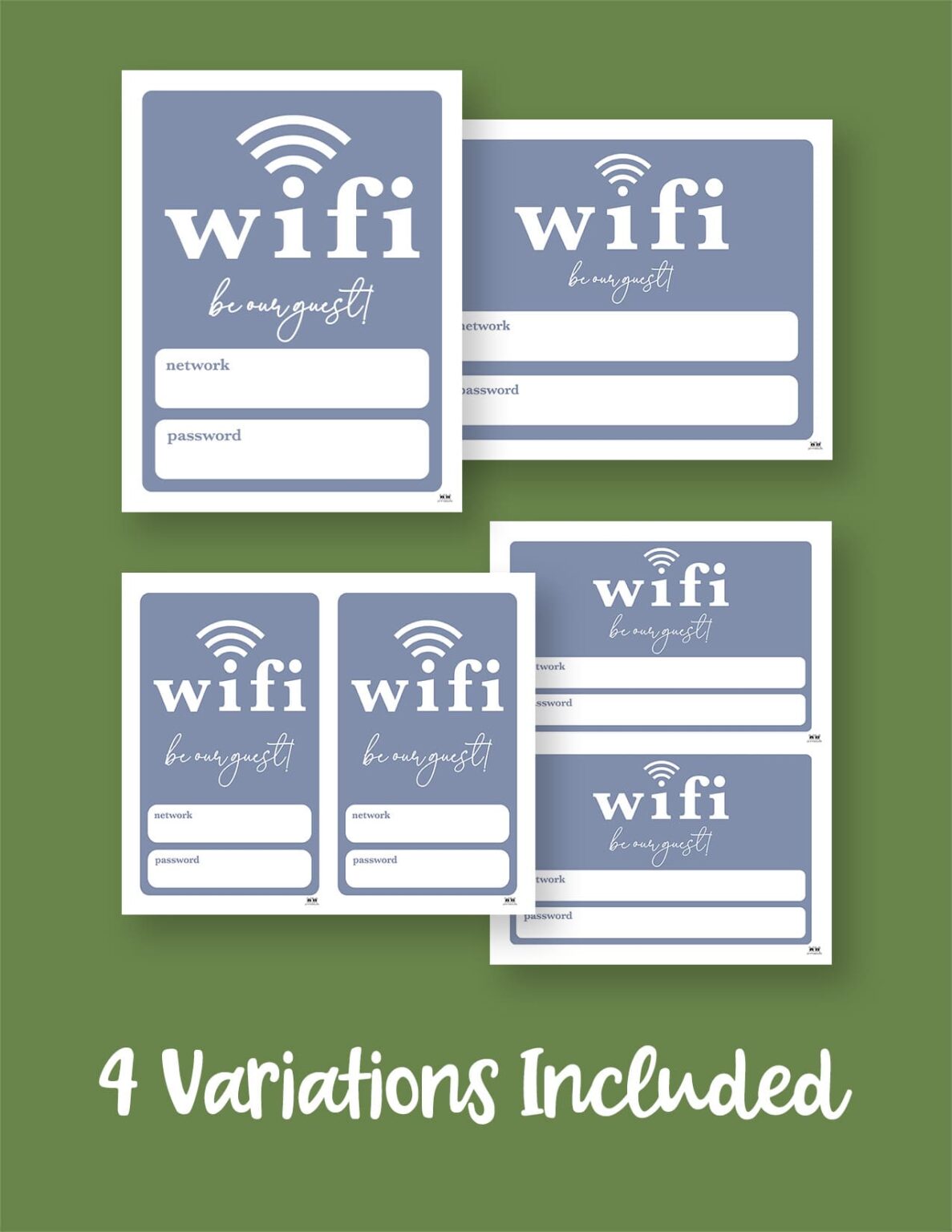 Free Wifi Password Signs - 25 Free Designs | Printabulls