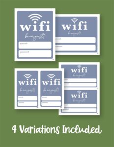 Free Wifi Password Signs - 25 Free Designs | Printabulls