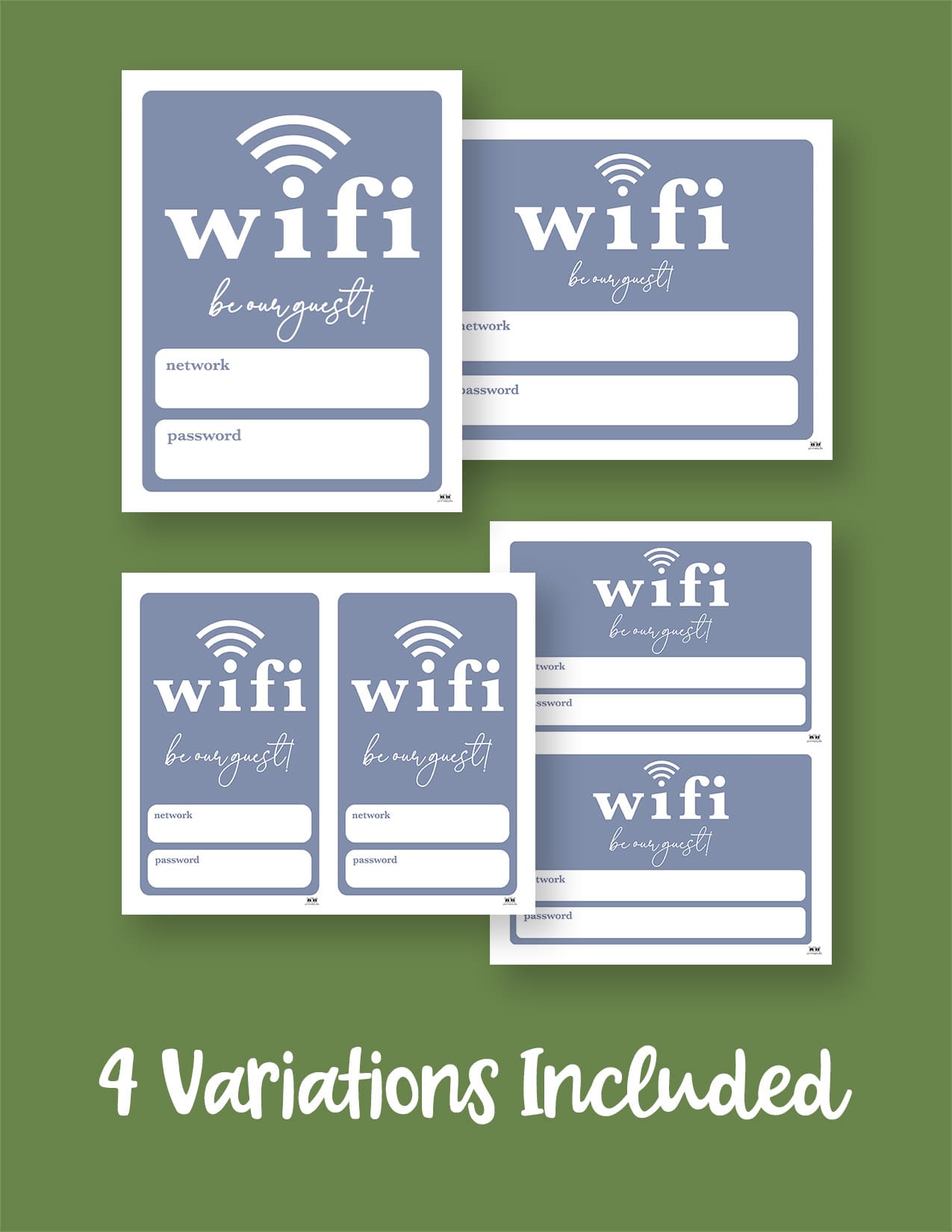 Free Wifi Password Signs - 25 Free Designs | Printabulls