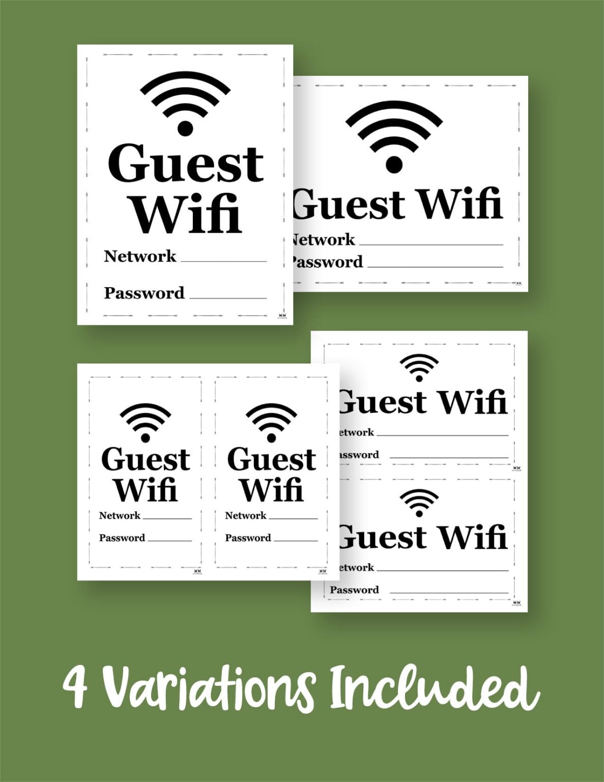 Free Wifi Password Signs - 25 Free Designs | Printabulls