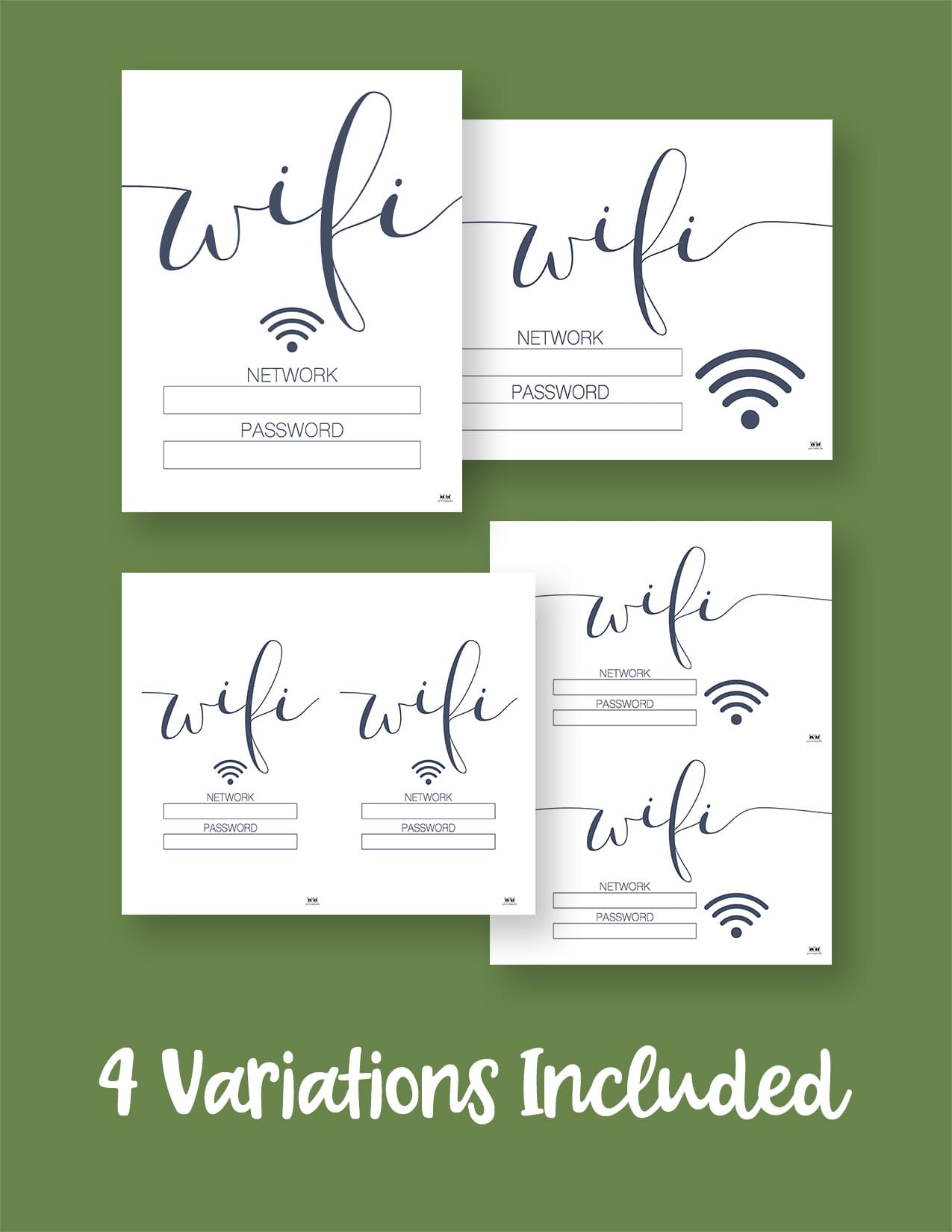 Free Wifi Password Signs - 25 Free Designs | Printabulls