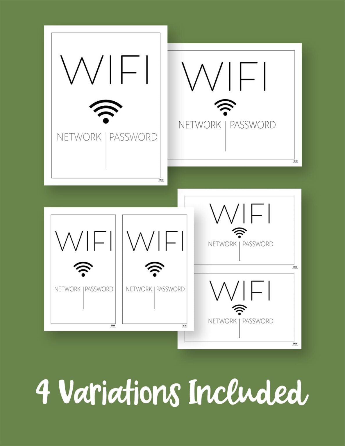 Free Wifi Password Signs - 25 Free Designs | Printabulls