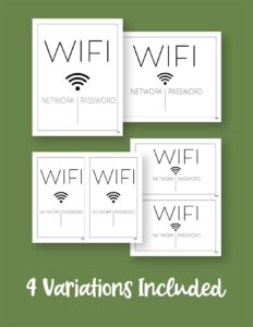 Free Wifi Password Signs - 25 Free Designs | Printabulls