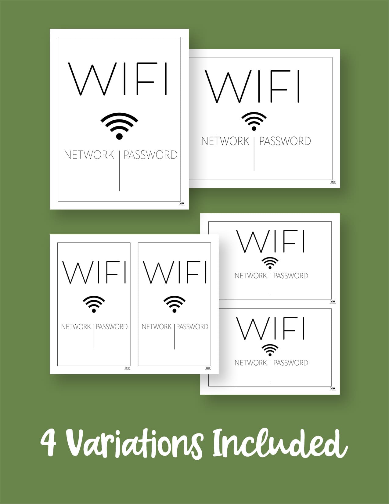 Free Wifi Password Signs - 25 Free Designs | Printabulls